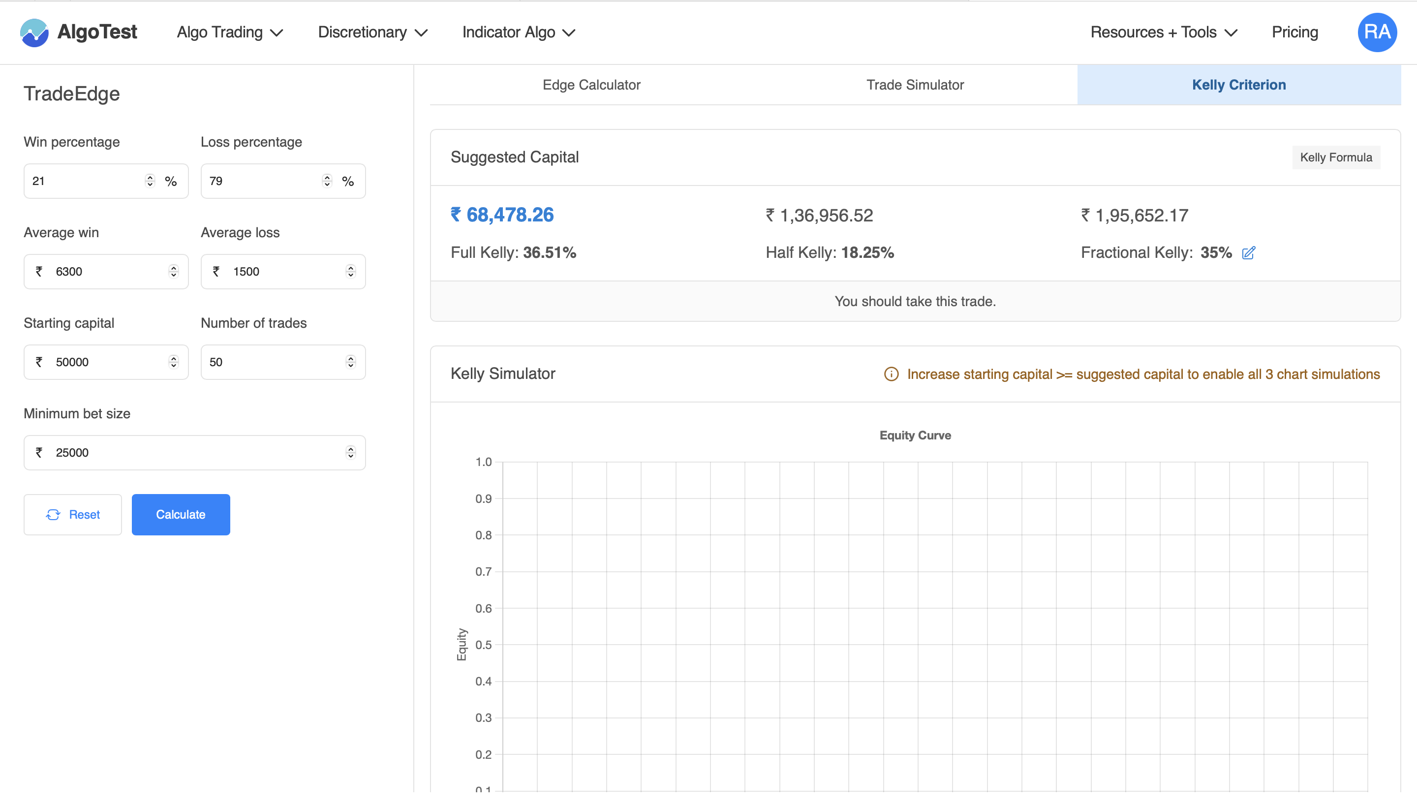 Edge Calculator | AlgoTest
