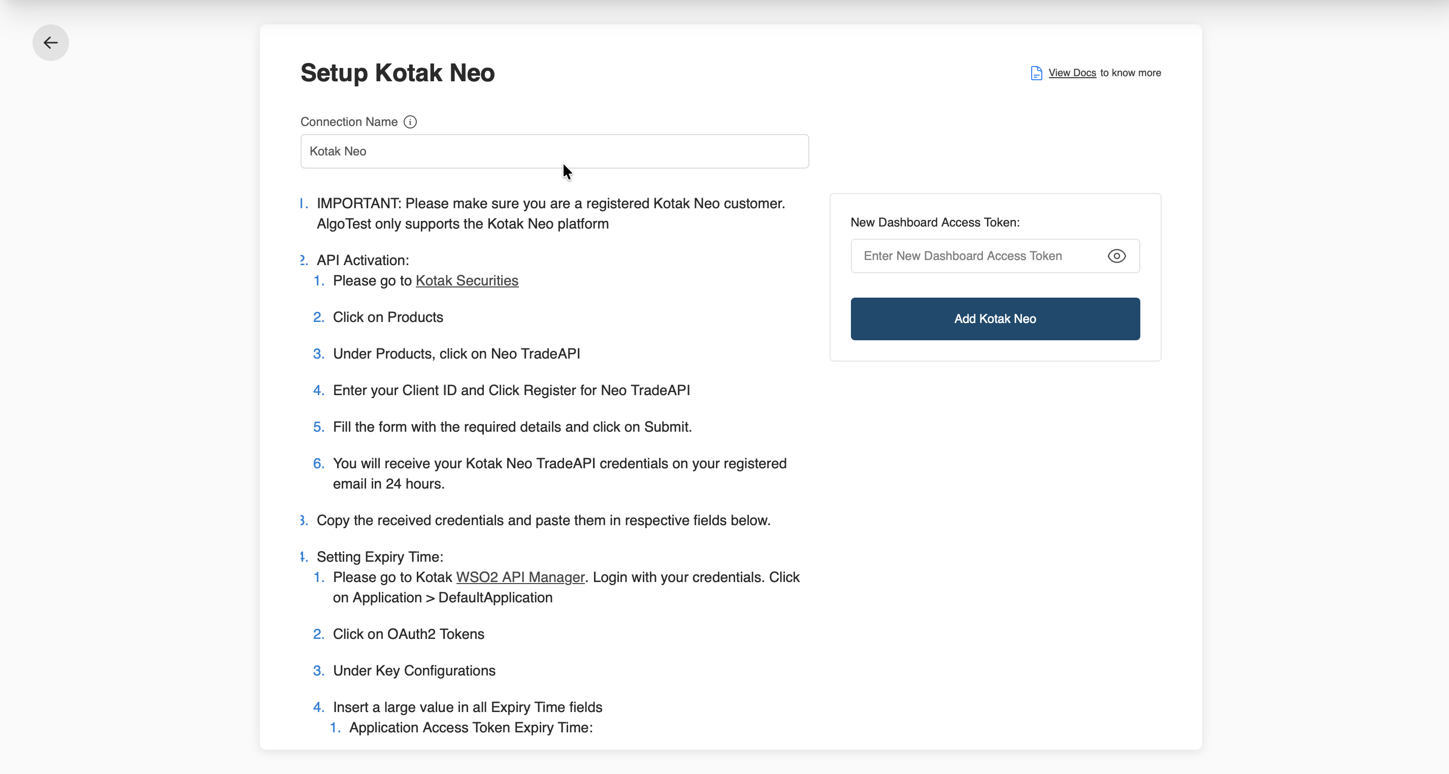 Kotak Neo | AlgoTest